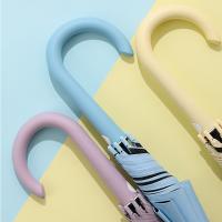 China Simple and Practical Customized 190T Pongee Fabric Umbrella with Long Handle Design for sale