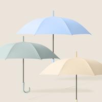 China Simple and Practical Customized 190T Pongee Fabric Umbrella with Long Handle Design for sale