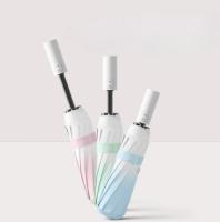 China Fully-automatic Umbrella 8k Sun and Rain Dual Vinyl Sunscreen Three Fold Large Umbrella for sale