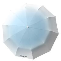 China Fully-automatic Umbrella 8k Sun and Rain Dual Vinyl Sunscreen Three Fold Large Umbrella for sale