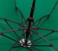 China 110cm Open Diameter 2 Fold Umbrella with Rubber Straight Handle and Double Fiberglass for sale