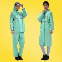 China Adult Raincoat Set Thickened Split Raincoat for Outdoor Riding Solid Color Poncho for sale