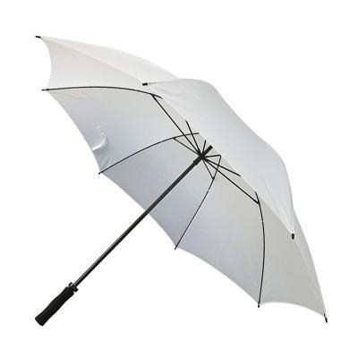 China Black Coated Metal Shaft Polyester Long Handle Straight Pole Golf Umbrella for Business for sale