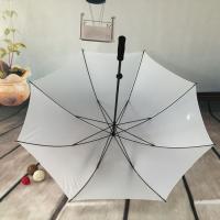China Black Coated Metal Shaft Polyester Long Handle Straight Pole Golf Umbrella for Business for sale