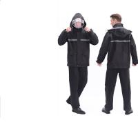 China Customized Oxford Sanitation Raincoat and Rain Pants Set with Double Thick Reflective Body for sale