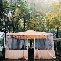 China Pongee Panel Roman Outdoor Awning Catering Stall Yurt Advertising Large Stalls Courtyard Umbrella Tent for sale