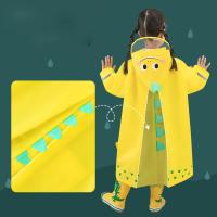 China Custom Logo Printing EVA Children's Raincoat with Reflective Strip and Enlarge Brim for sale