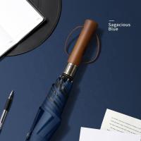 China Commercial advertising printing logo gift umbrella gentleman wooden handle 8k 27inch for sale