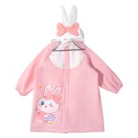 China Girls Kindergarten Large Brim Raincoat with Cute Cartoon Rabbit Design EVA Material for sale