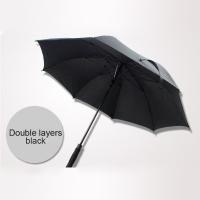 China Personalized Customized Golf Umbrella Windproof Auto Open Extra Long Paraguas 190T Ponegee Fabric for sale