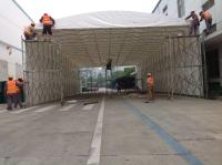 China Life Span about 10 Years Outdoor Event Large Warehouse Telescopic Mobile Wheel Awning for sale
