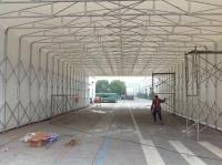 China Life Span about 10 Years Outdoor Event Large Warehouse Telescopic Mobile Wheel Awning for sale