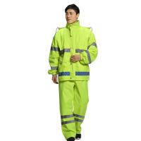 China Bubble Tea Reflective Stripe Hooded Rain Suit Rainwear for Single-person Rainwear Needs for sale