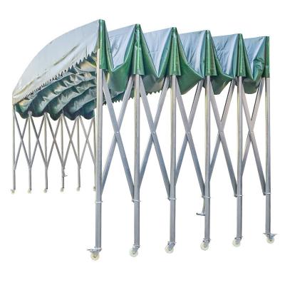 China Telescopic Corridor with Custom Made Large Electric Push-Pull Shed and Folding Awning for sale