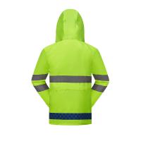 China Bubble Tea Reflective Stripe Hooded Rain Suit Rainwear for Single-person Rainwear Needs for sale