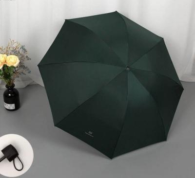 China Minimalist Design Style Automatic Three Fold Ten Bone Folding Sun Windproof Umbrell for sale