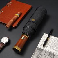 China Advertising Umbrella for Men X315 BSCI Automatic Windproof Luxury Golden Wooden Handle for sale