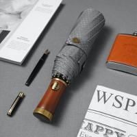 China Advertising Umbrella for Men X315 BSCI Automatic Windproof Luxury Golden Wooden Handle for sale