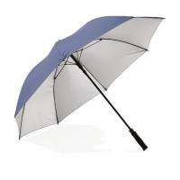 China Lightweight and Portable Auto Open Silver Coated Golf Umbrella with Fiberglass Ribs for sale