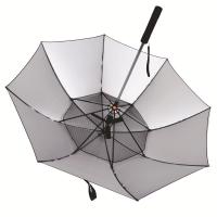 China Manual Open Custom Logo Printing Air Condition Fan Umbrella with Customized Logo for sale
