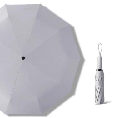 China Men and Women's Compact Triple Folding Fiberglass Frame Sun UV Umbrella for Traveling for sale