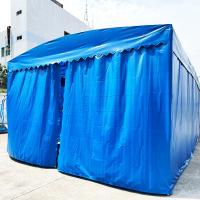 China Retractable Outdoor Folding Tent for Big Clear Span Storage and Customized Printing for sale