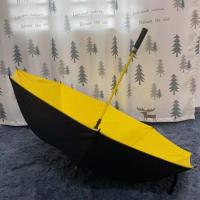 China CLASSIC Design Style Straight Golf Umbrella with Auto Open and Black Coating Fiberglass for sale