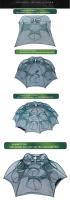 China Portable Fishing Nets Hand Casting Bait Traps with 3mm Mesh Size and Fold Size 65cm for sale