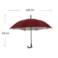 China 108cm Open Diameter Straight Umbrella cum Walking Stick with Reflective Pattern ' Choice for sale