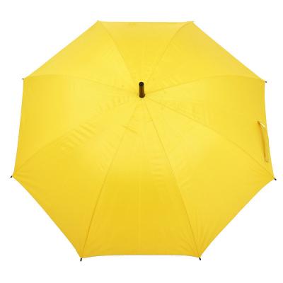 China Customized Color Bright Yellow Logo RPET Golf Umbrella for Outdoor Activities for sale
