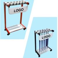 China Black Metal Golf Club Push Pull Bike Cart Buggy Trolley Holder Umbrella Stand for Drug Stores for sale