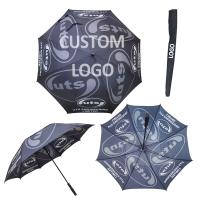 China Custom Logo Prints Sublimation Golf Umbrella Personality Auto Umbrella for Promotions for sale