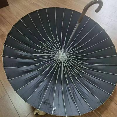 China 23 Inch 32 Ribs Windproof Umbrella with Custom Logo Prints and 100T Nylon Fabric for sale