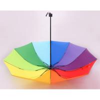 China Three-folding Umbrella Custom Logo Advertising Umbrella with 190T Nylon Fabric for sale