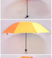 China Three-folding Umbrella Custom Logo Advertising Umbrella with 190T Nylon Fabric for sale