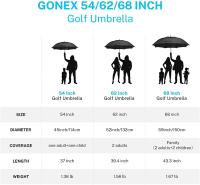China Custom Logo Large Double Canopy Vented Windproof Golf Umbrella for Back to School for sale