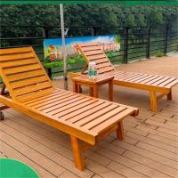 China Relaxing Outdoor Furniture Pine Wood Recliner for Casual Seating at the Beach or Pool for sale