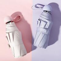 China 5 Folding Sunshade Small Pocket Sunny and Rainy Umbrella Women Dual- Sunscreen Design for sale