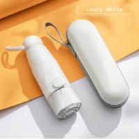 China 5 Folding Sunshade Small Pocket Sunny and Rainy Umbrella Women Dual- Sunscreen Design for sale