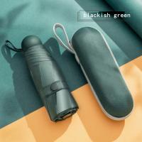 China 5 Folding Sunshade Small Pocket Sunny and Rainy Umbrella Women Dual- Sunscreen Design for sale