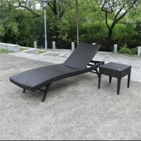 China Outdoor Rattan Lounge Chair Foldable Balcony Reclining Bed for Villa and Swimming Poo for sale