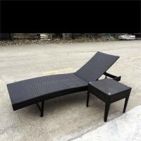 China Outdoor Rattan Lounge Chair Foldable Balcony Reclining Bed for Villa and Swimming Poo for sale