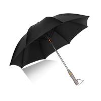 China Fiberglass Frame Auto Open USB Charge Fan Umbrella with Water Spray and UV Protection for sale