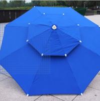 China Outdoor Furniture 2.5m Double Top Fiber Umbrella for Sun Protection and Windproof for sale
