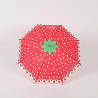 China Curved Handle Straight Fruit Printing Kid Umbrella Creative Design for Children's Gift for sale