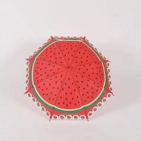 China Curved Handle Straight Fruit Printing Kid Umbrella Creative Design for Children's Gift for sale