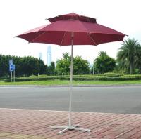China Outdoor Furniture 2.5m Double Top Fiber Umbrella for Sun Protection and Windproof for sale