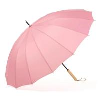 China Fiberglass Shaft 16K Large Windproof Yellow Golf Umbrella with Straight Wooden Handle for sale