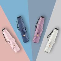 China UV Protection Carbon Fiber Umbrella for Adults Lightweight and Portable Triple Fold for sale