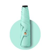 China Pongee Material 5K 19inch Japanese Triple Folding Umbrella for Rain and Sun Protection for sale